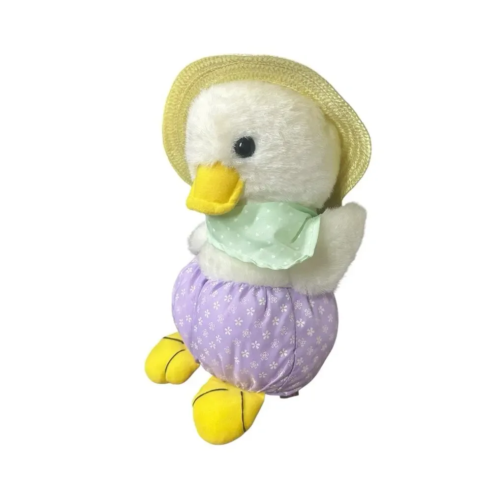 Dan Dee | Toys | Vtg Dan Dee White Stuffed Plush Chick Duck With Straw ...